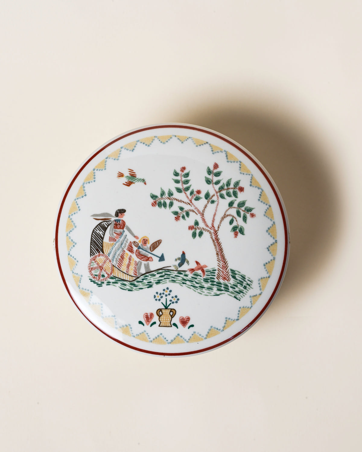 “American Sampler” Trinket box– PetiteGrand