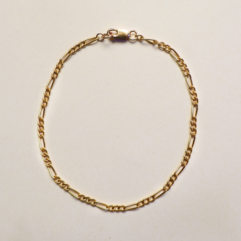Gilded Figaro Bracelet– PetiteGrand