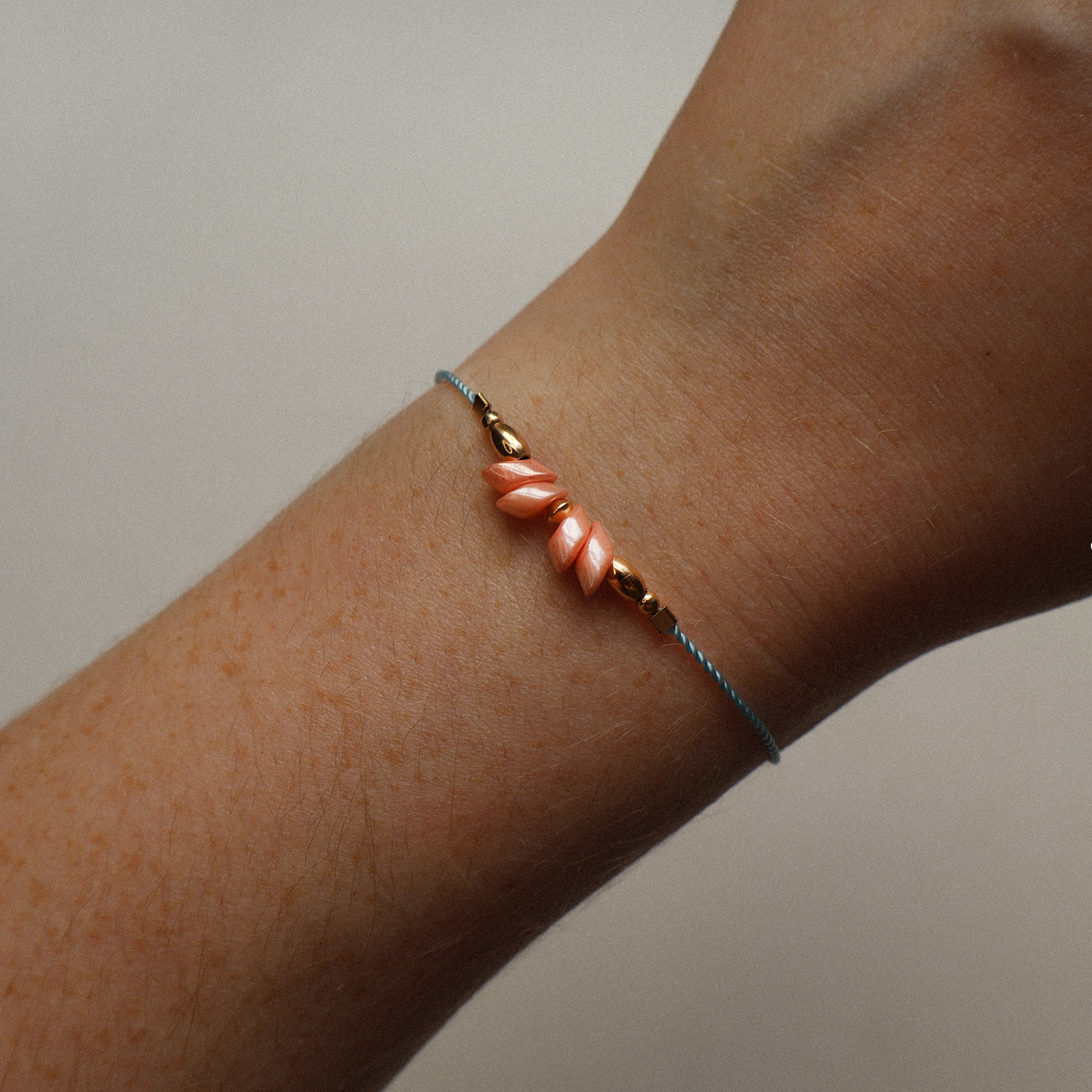 Fiorella Peach Cord Bracelet– PetiteGrand